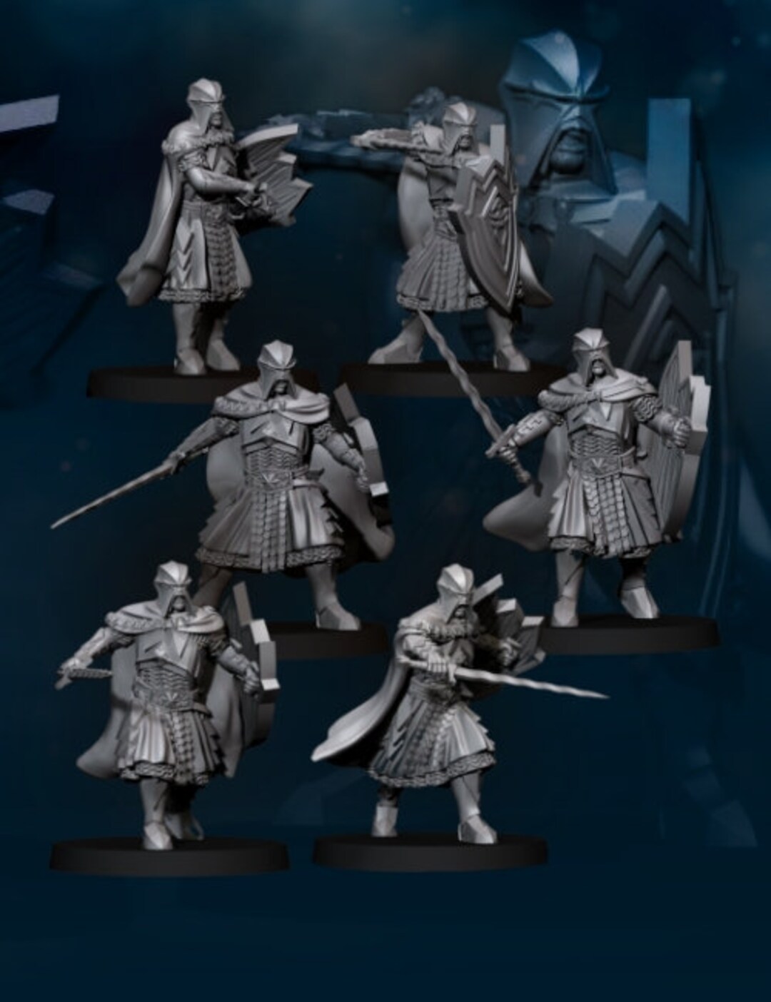 Black High Humans 28mm Miniatures Dnd Minis Fantasy Miniatures Dungeons ...
