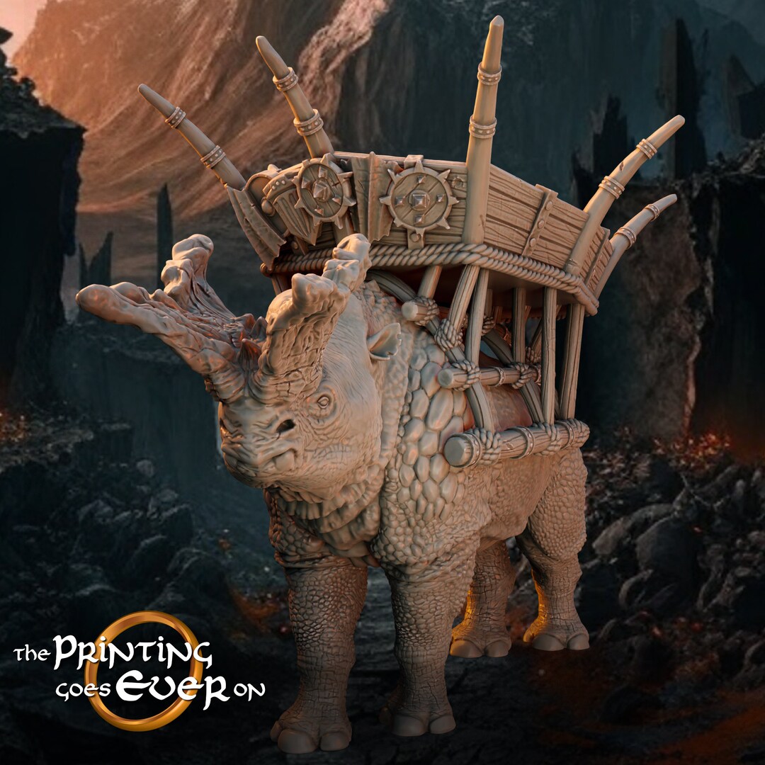 Rhino Horned Beast of Groz Dragon Clan Dnd Fantasy Tabletop Wargames ...