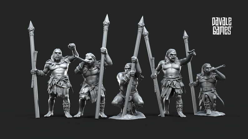Forest Tribe Warriors – 28mm Woses-style Miniatures for MESBG & Fantasy ...