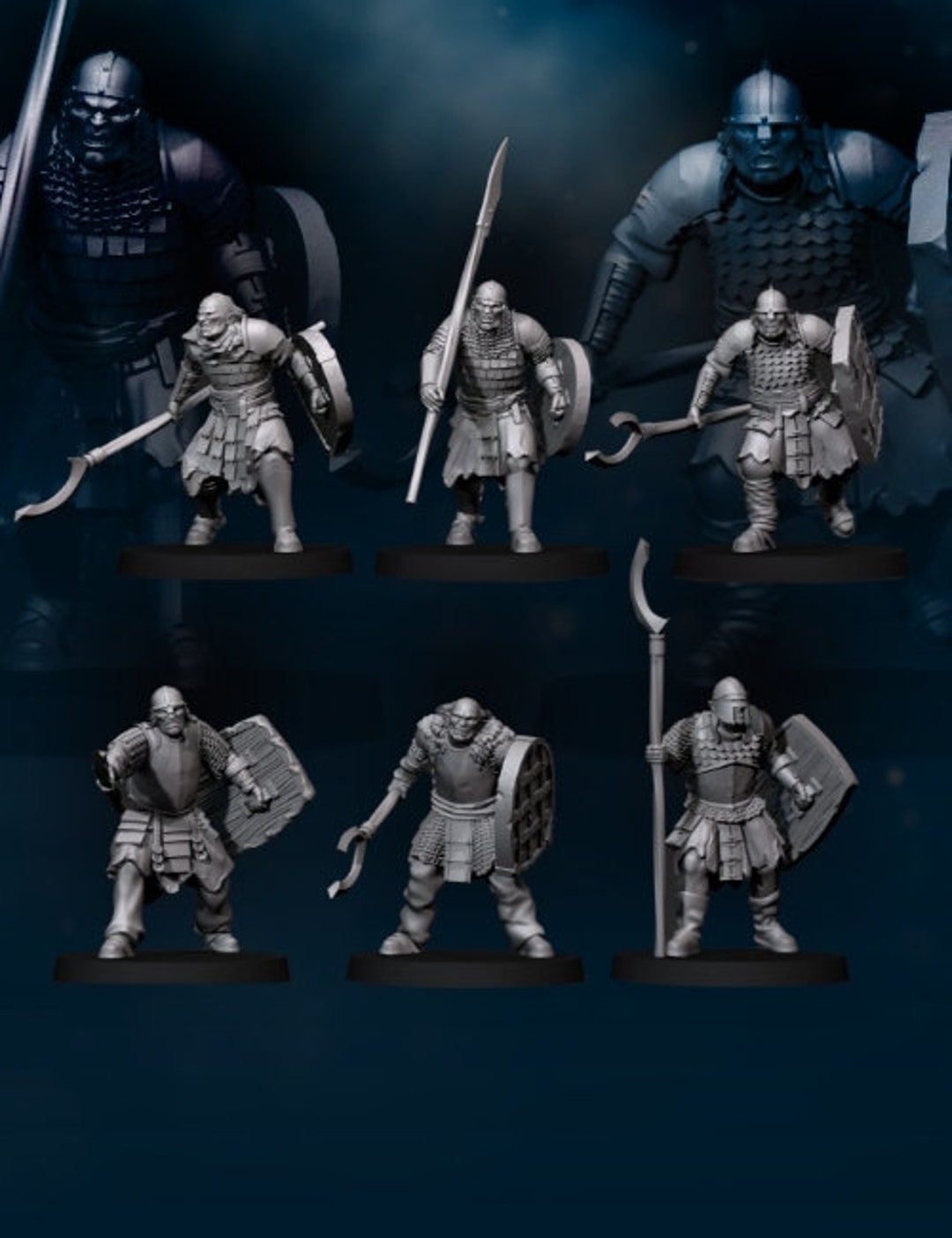 Orc Spearman 28mm Miniatures Dnd Gift Fantasy Miniatures Dungeons and ...