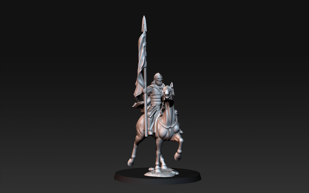 West Human Banner Bearer: 28mm Fantasy Wargaming Miniature - Etsy