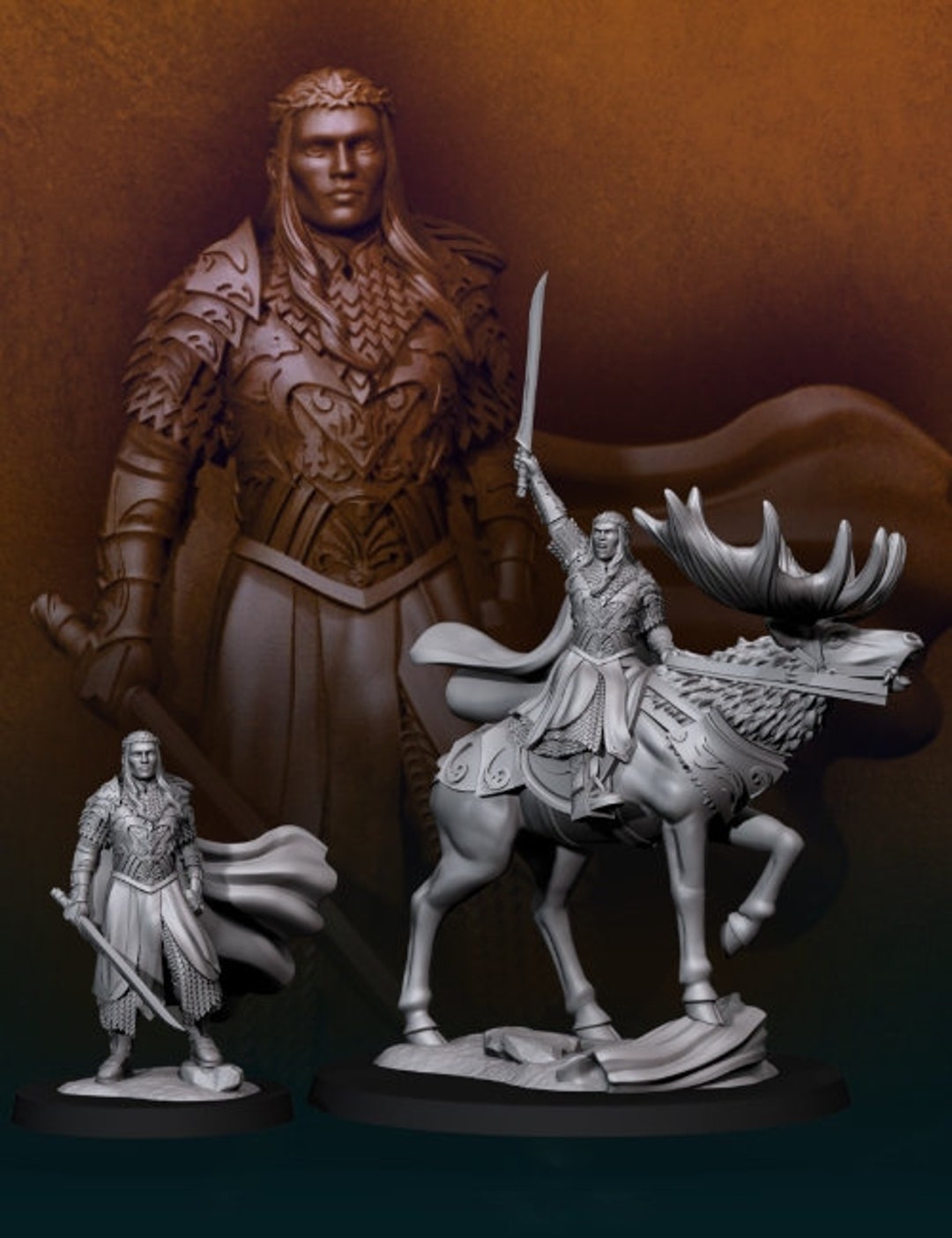 King of the Forest on Elk Dnd Minis Fantasy Miniatures Dungeons and ...