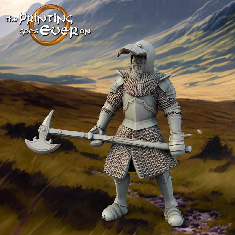 Highlands Axeman Banner Army Dnd Fantasy Tabletop Wargames 28mm - Etsy