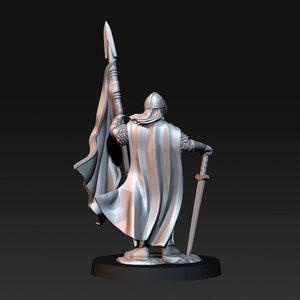 West Human Banner Bearer: 28mm Fantasy Wargaming Miniature - Etsy