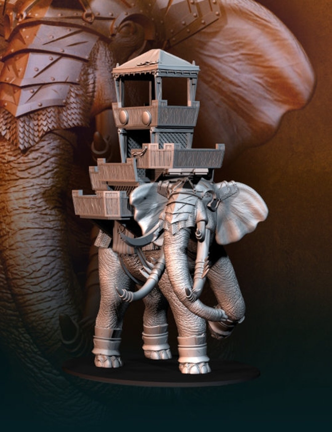 War Elephant 28mm Miniatures Dnd Minis Fantasy Miniatures Dungeons and ...