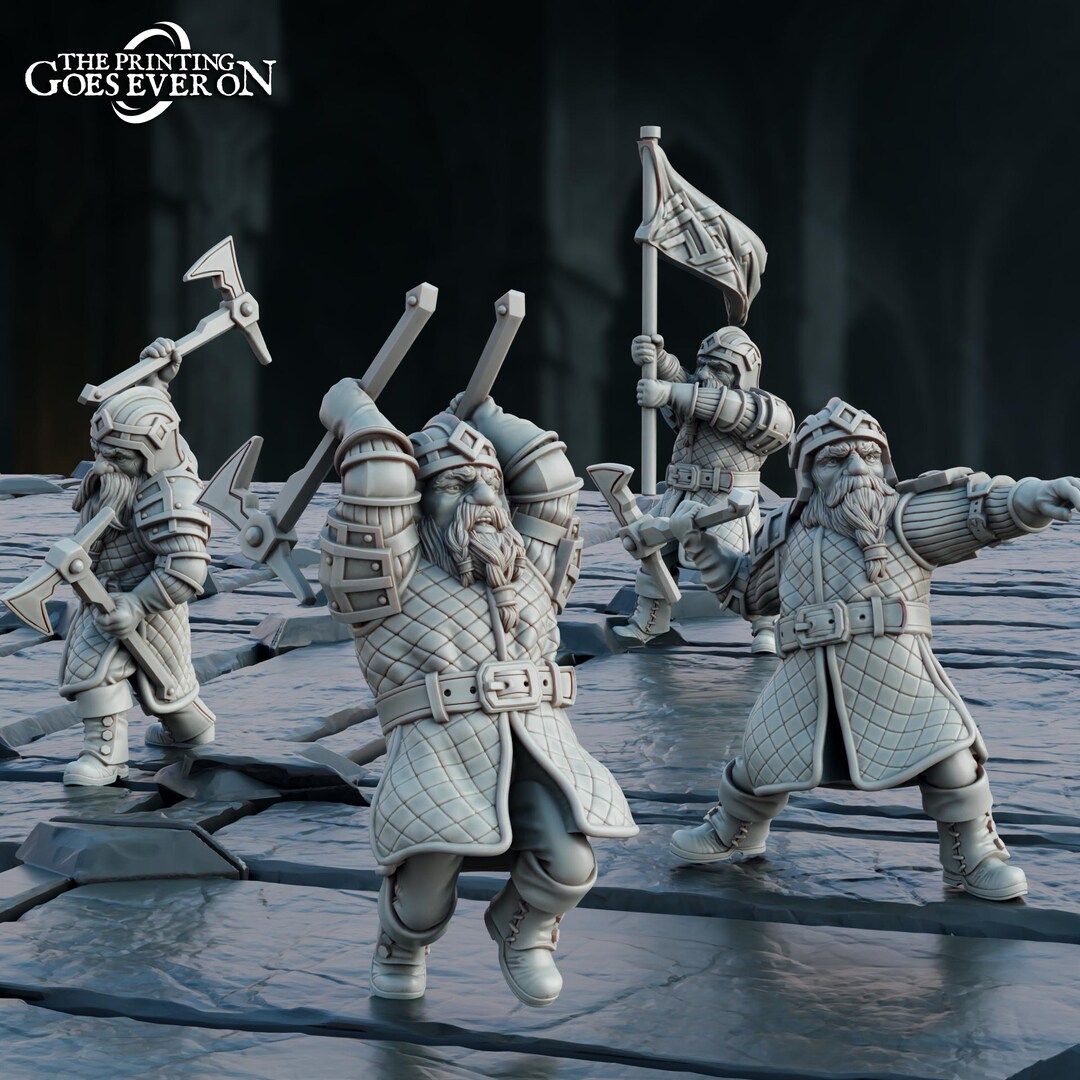Steelvein Clan Dwarven Axethrowers – 28mm Fantasy Wargaming Miniatures ...