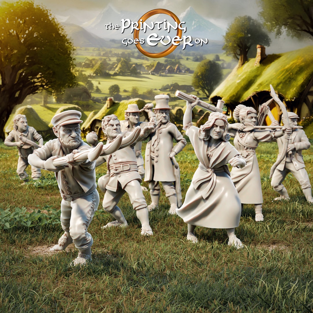 Halfling Warband 28mm Dnd Miniature Dungeon and Dragons Fantasy ...