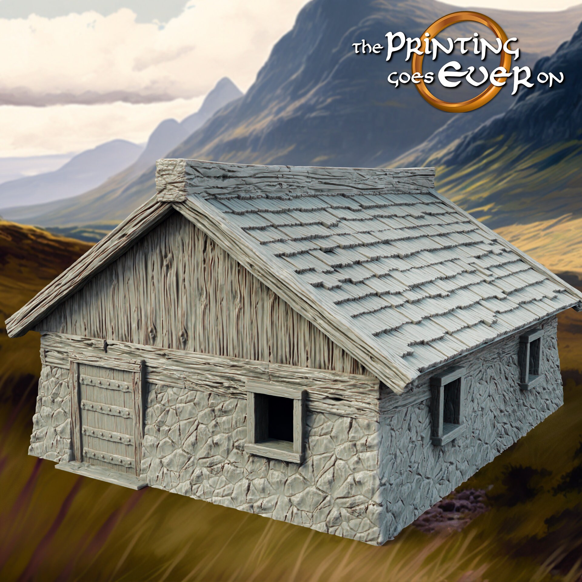Farmstead Terrain Cottage C 28mm Scatter Terrain Tabletop Fantasy ...