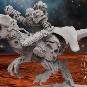 Cyber Velociraptor Riders 32mm Sci-fi Fantasy Miniature for Tabletop ...