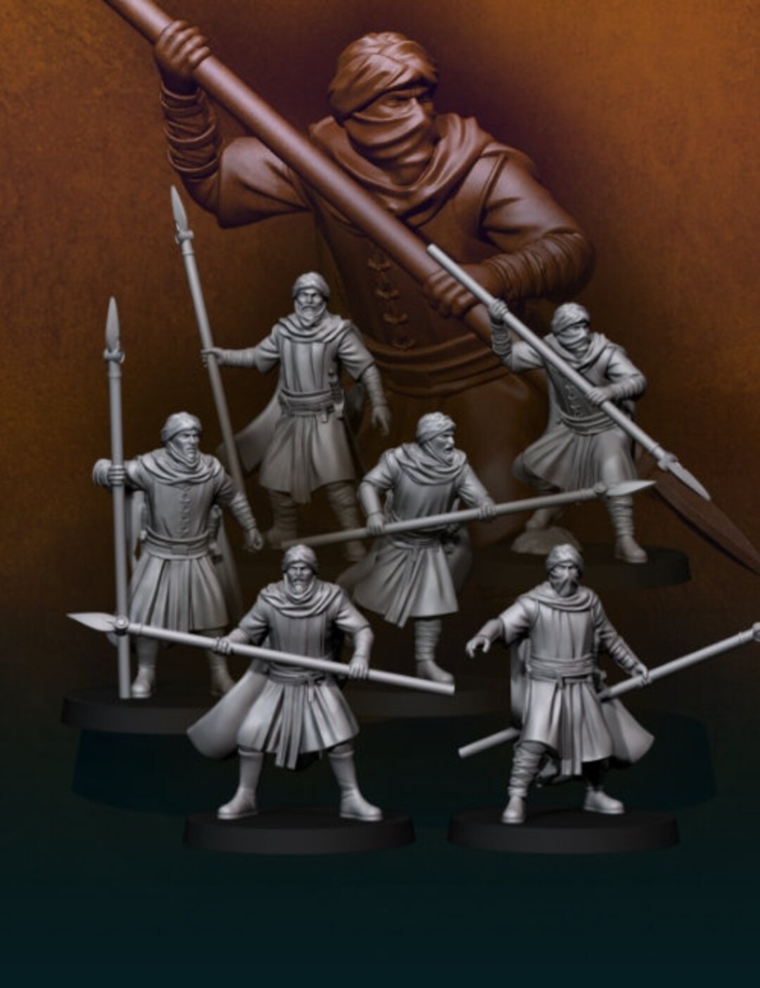 Snake Warrior Spearmen 28mm Miniatures Dnd Minis Fantasy Miniatures ...