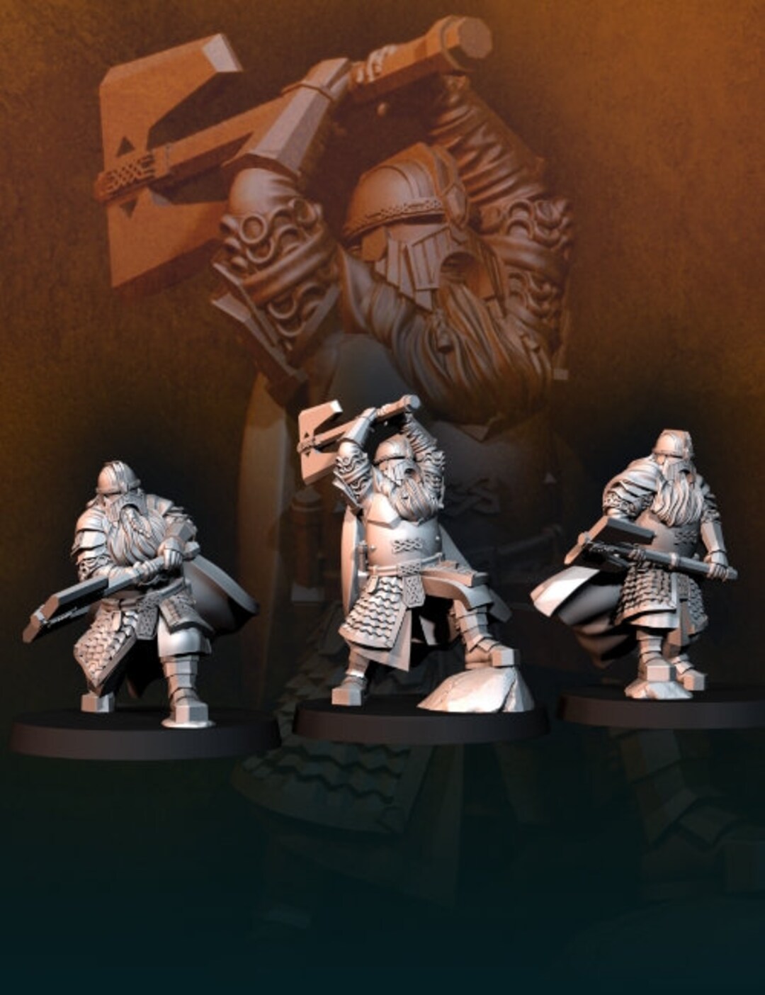 Kalak Dwarf King Guards 28mm Miniatures Fantasy Dungeons and Dragons ...