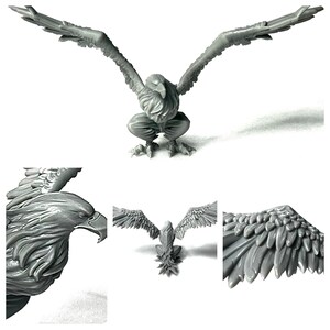 Silver Goat Dwarves and Giant Eagles Tabletop Wargaming Miniatures 28mm ...