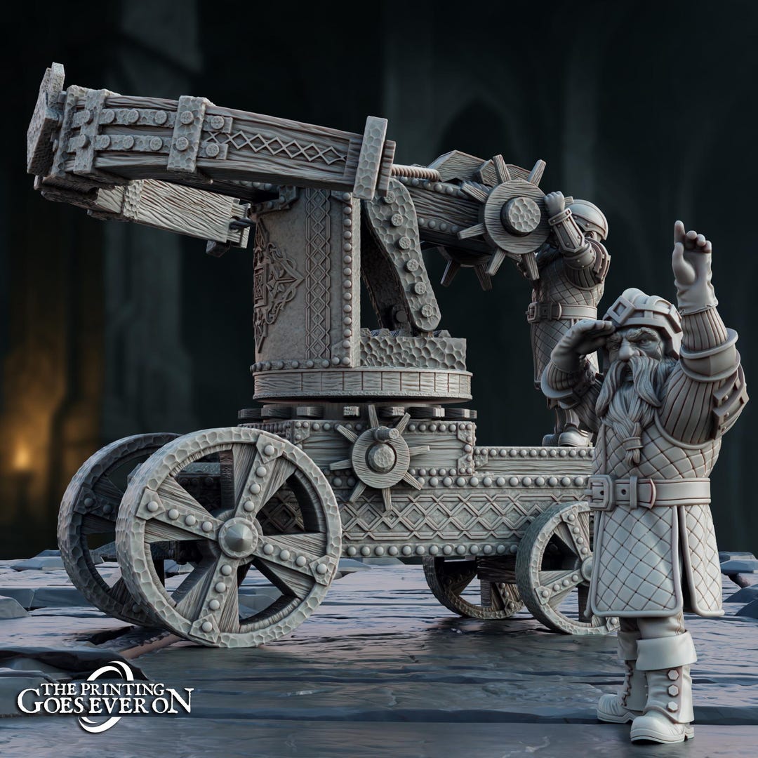 Steelvein Clan Dwarven Ballista – 28mm Fantasy Wargaming Miniature for ...