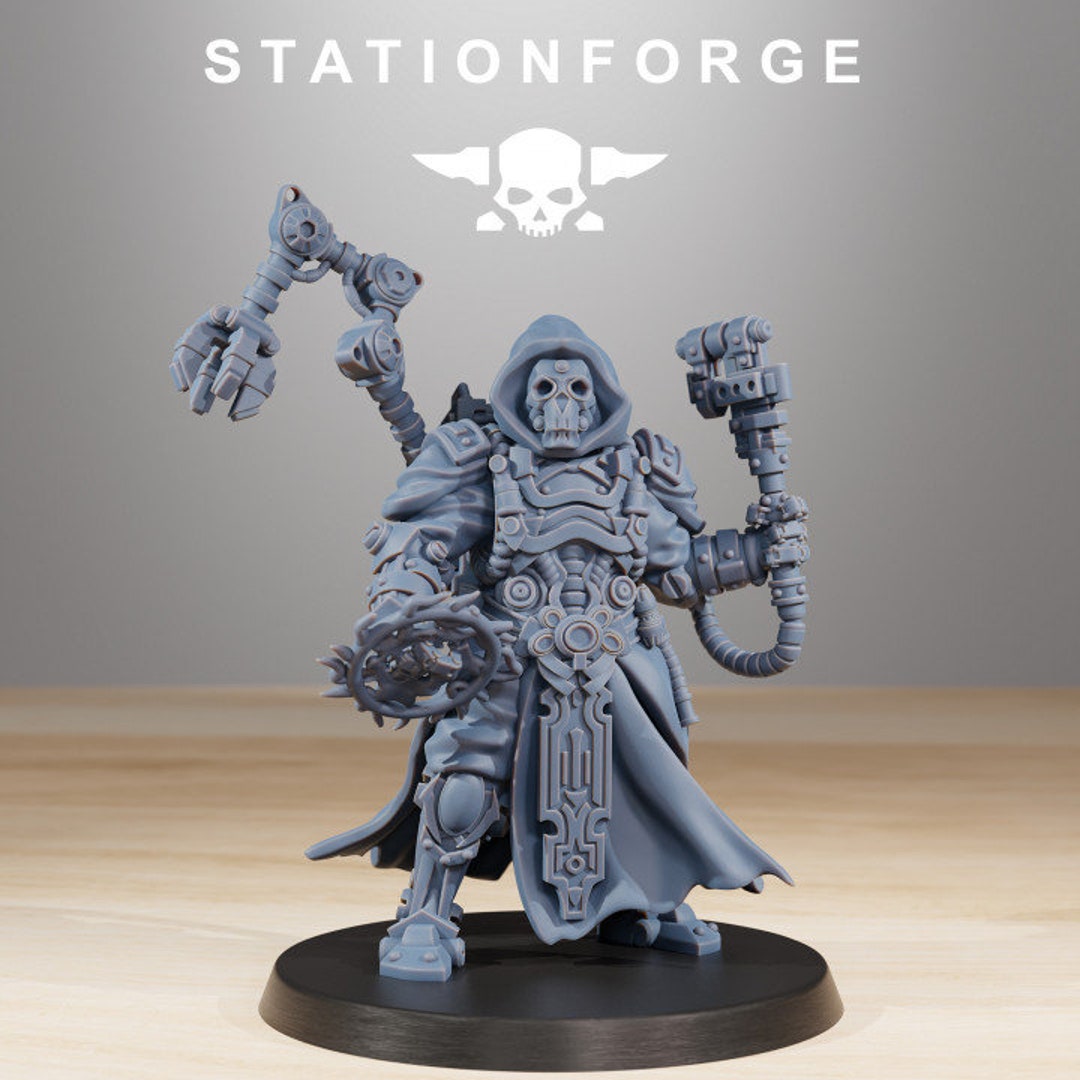 Scavenger Techno Priest 32mm Sci-fi Fantasy Miniature for Tabletop ...