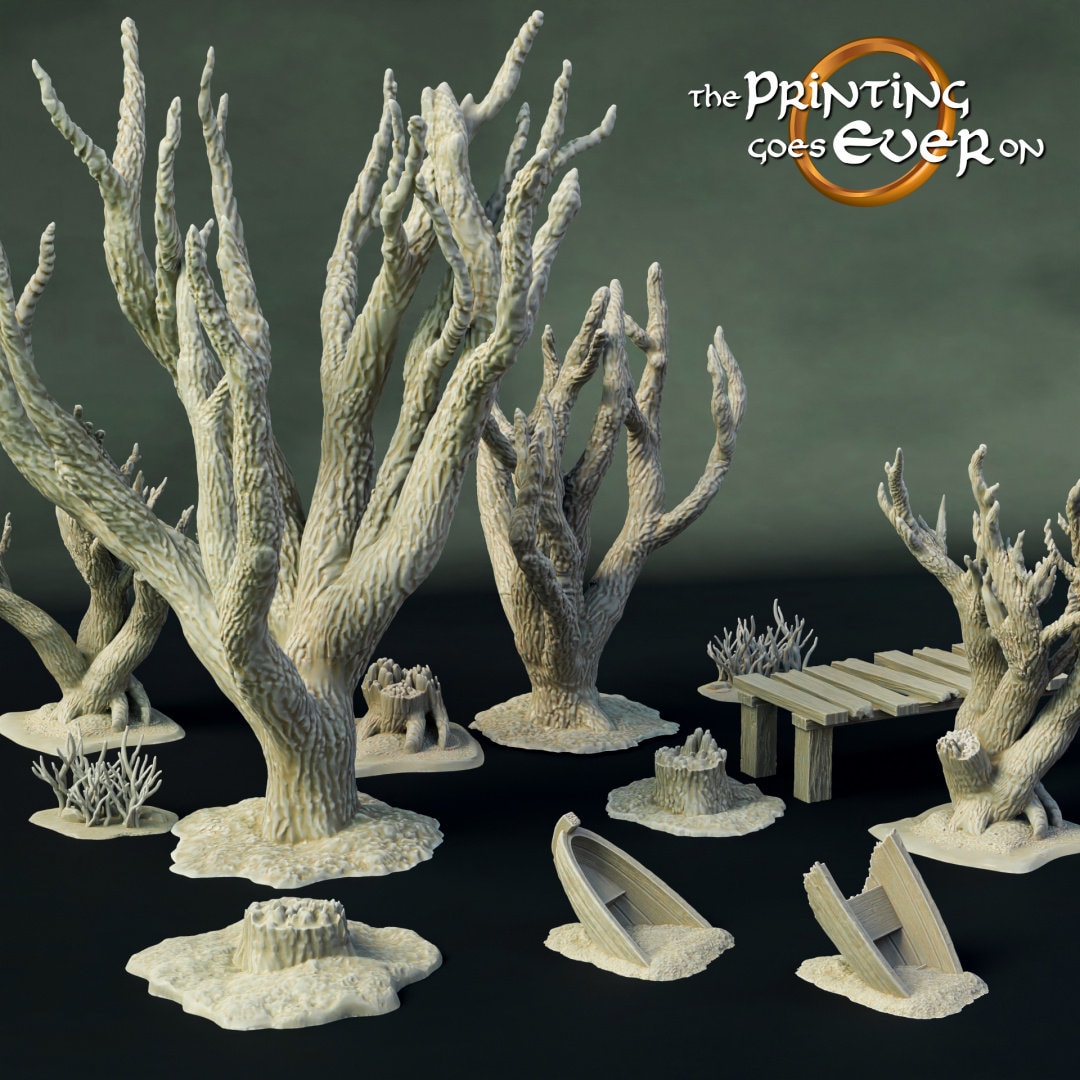 Marsh Scatter Terrain 28mm Scatter Terrain Tabletop Fantasy Wargaming ...