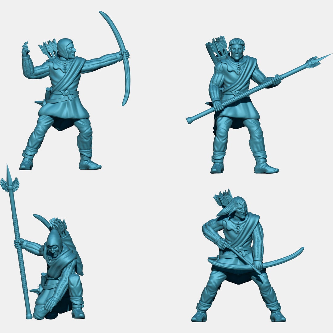 Swan Knights Archers 28mm Miniatures Fantasy Dungeons and Dragons ...