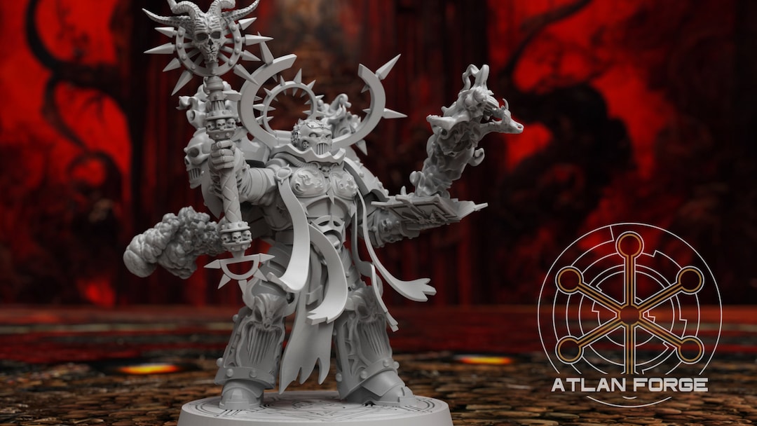 Dark Disciple of Hades 32mm Sci-fi Fantasy Miniature for Tabletop Games ...