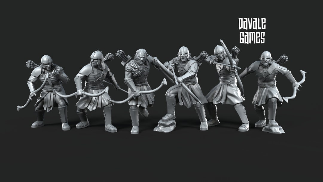 Regular Tracker Orcs Archers 28mm Miniatures Dnd Fantasy Miniatures ...