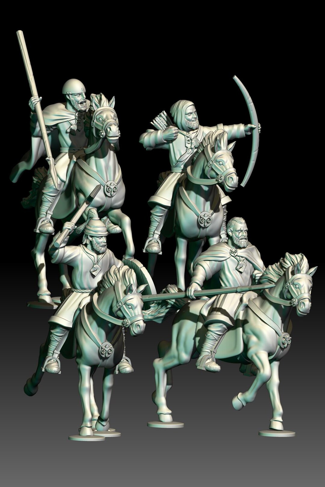 Horse Lord Riders 28mm Dnd Miniature Dungeon and Dragons Fantasy ...