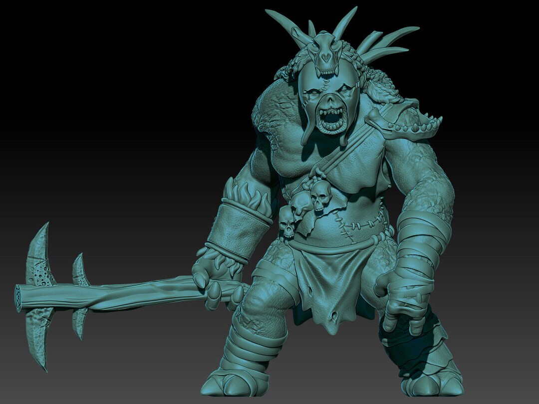 Terror Realm Hill Orge Chieftain 28mm Miniatures Dnd Gift Fantasy ...