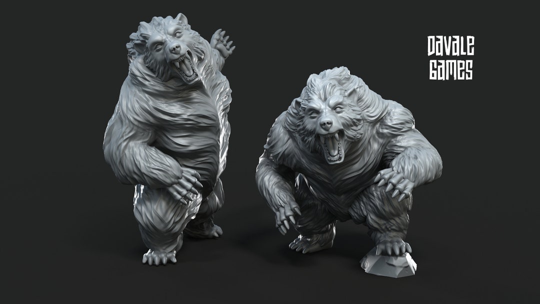 Giant Bears 28mm Miniatures Dnd Mini Wargaming Miniatures Dungeon and ...