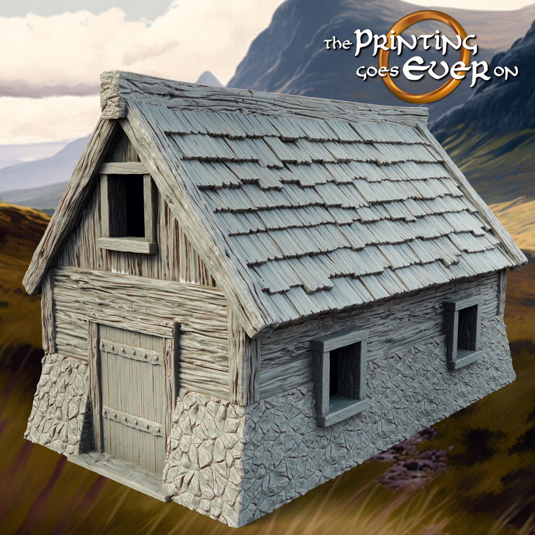 Farmstead Terrain Cottage A 28mm Scatter Terrain Tabletop Fantasy ...