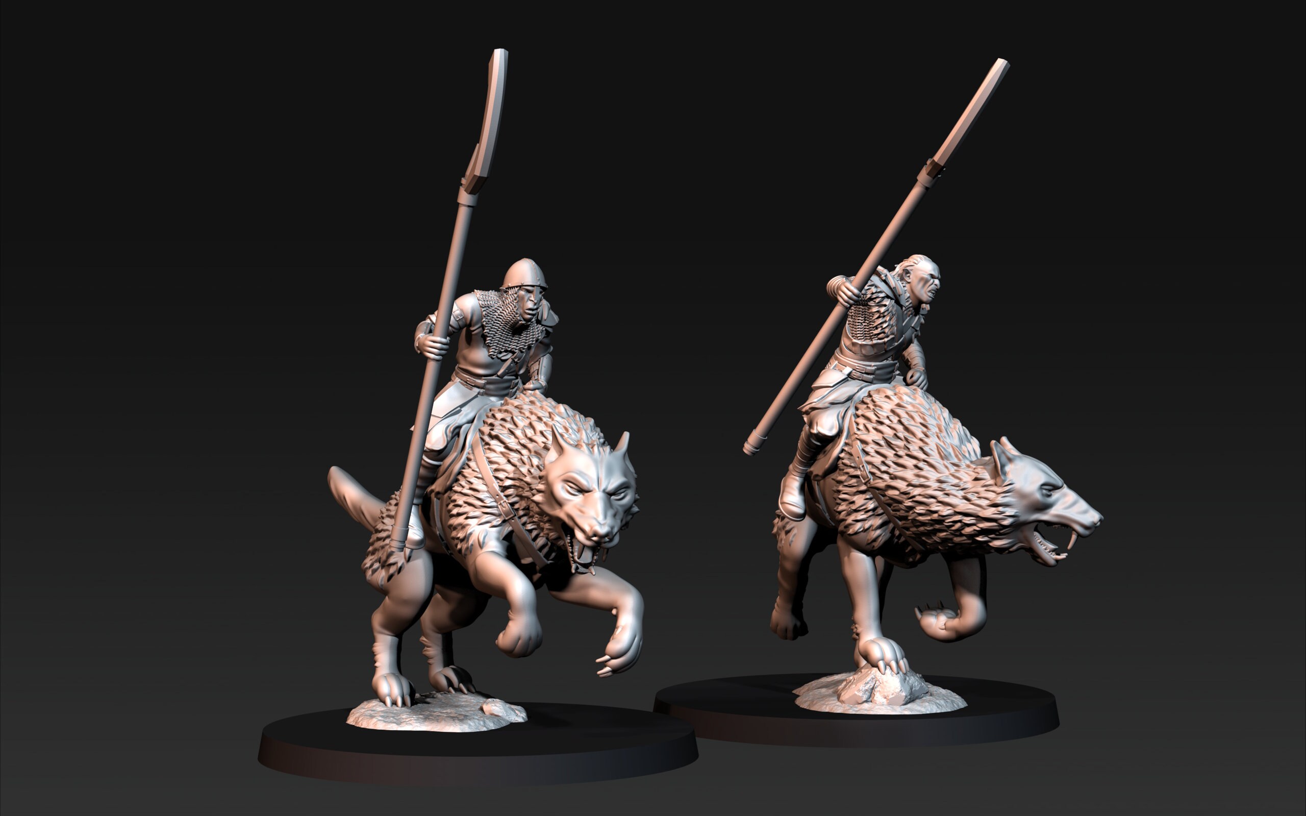 Warg Riders 28mm Miniatures Dnd Minis Fantasy Miniatures - Etsy