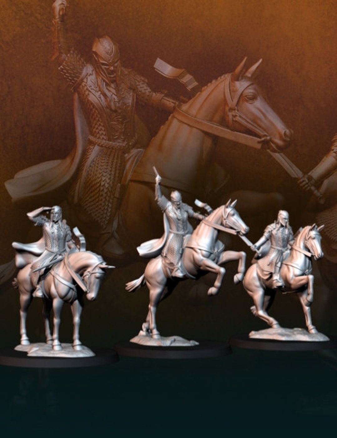 Armoured Wood Elf Mounted 28mm Miniatures Dnd Fantasy Miniatures ...