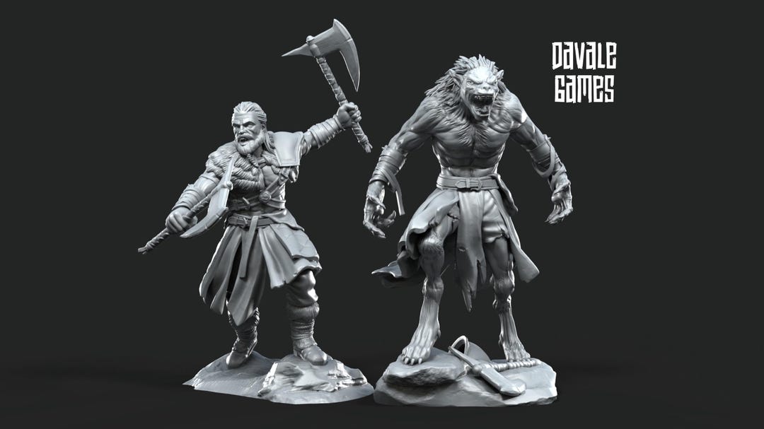 Ragnar, Halfwolf 28mm Miniatures Dnd Minis Fantasy Miniatures Dungeons ...