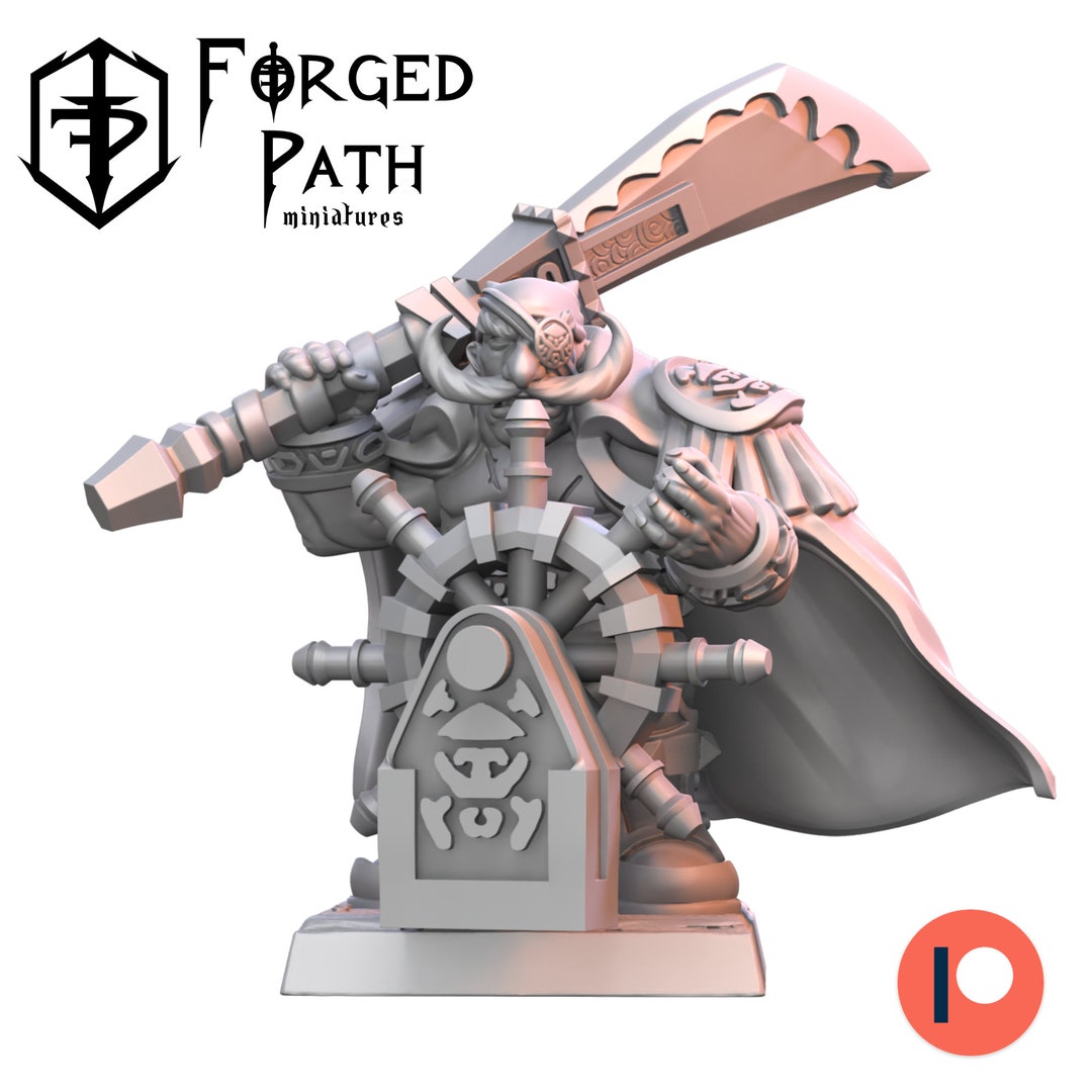 Pirate Dwarf Captain Whitebeard Dnd Fantasy Tabletop Wargames Army ...