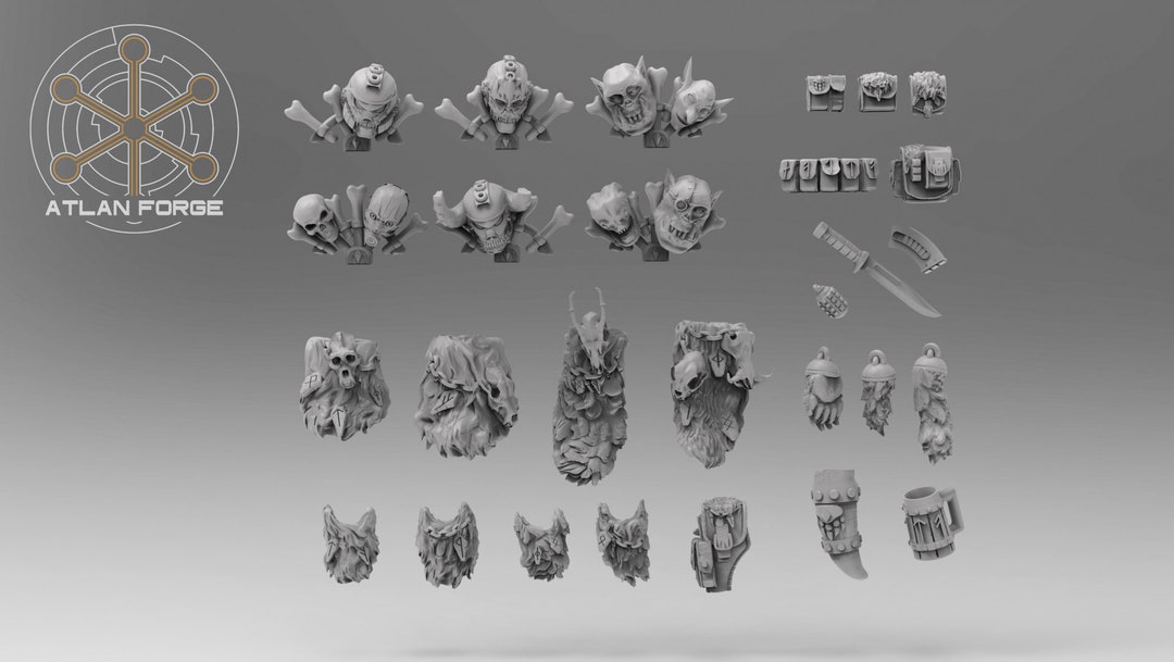 Miniature Conversions Kits Asgardian Accessories Fantasy 32mm Miniature ...