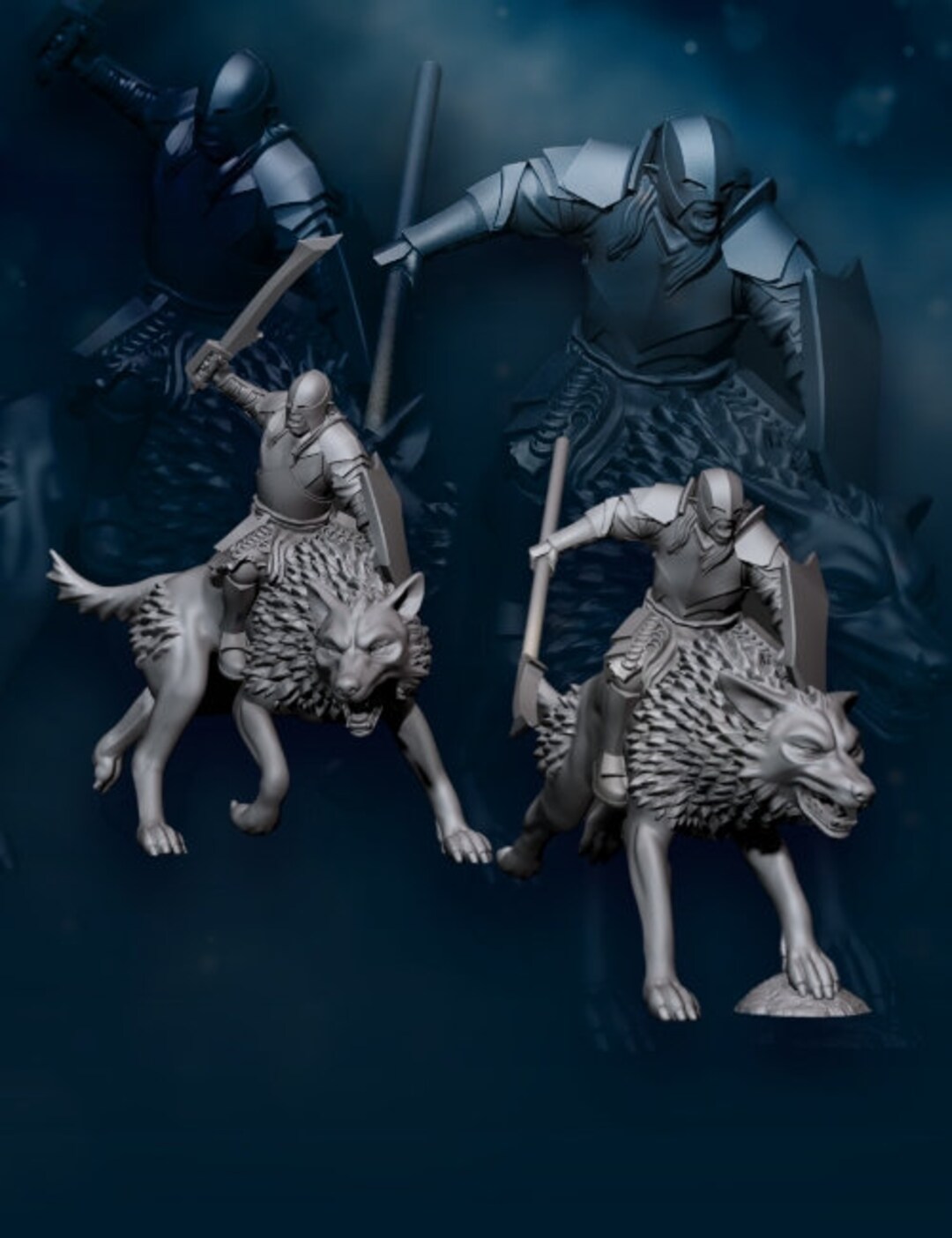 Warg Riders 28mm Miniatures Dnd Minis Fantasy Miniatures Dungeons and ...