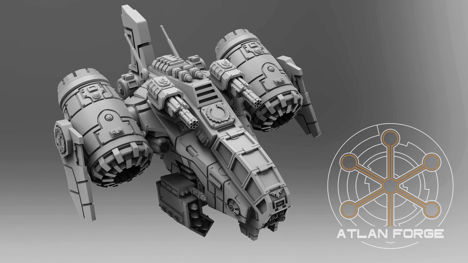 Thunderclaw Gunship – 32mm Sci-fi Grimdark Wargaming Miniature for ...