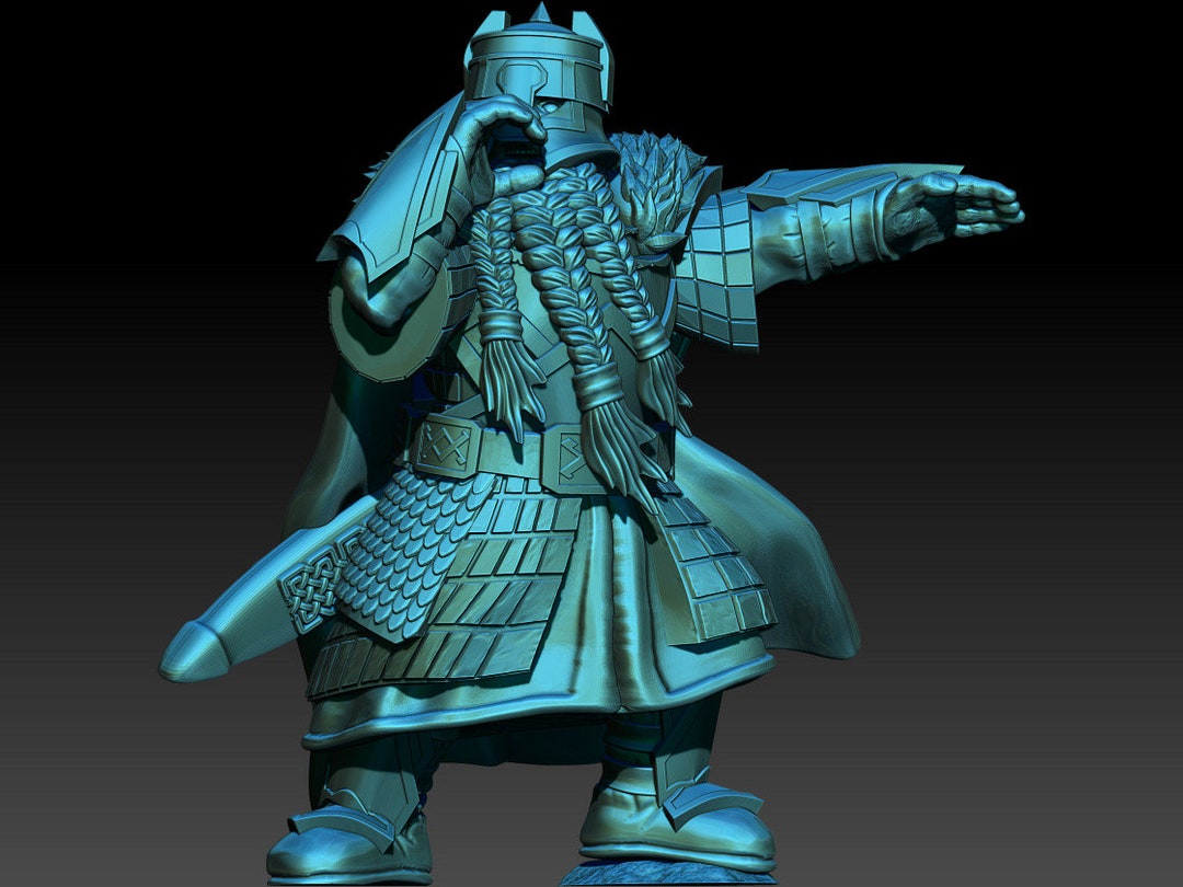 Stonehand Dwarf Captain 28mm Miniatures Fantasy Dungeons and Dragons ...