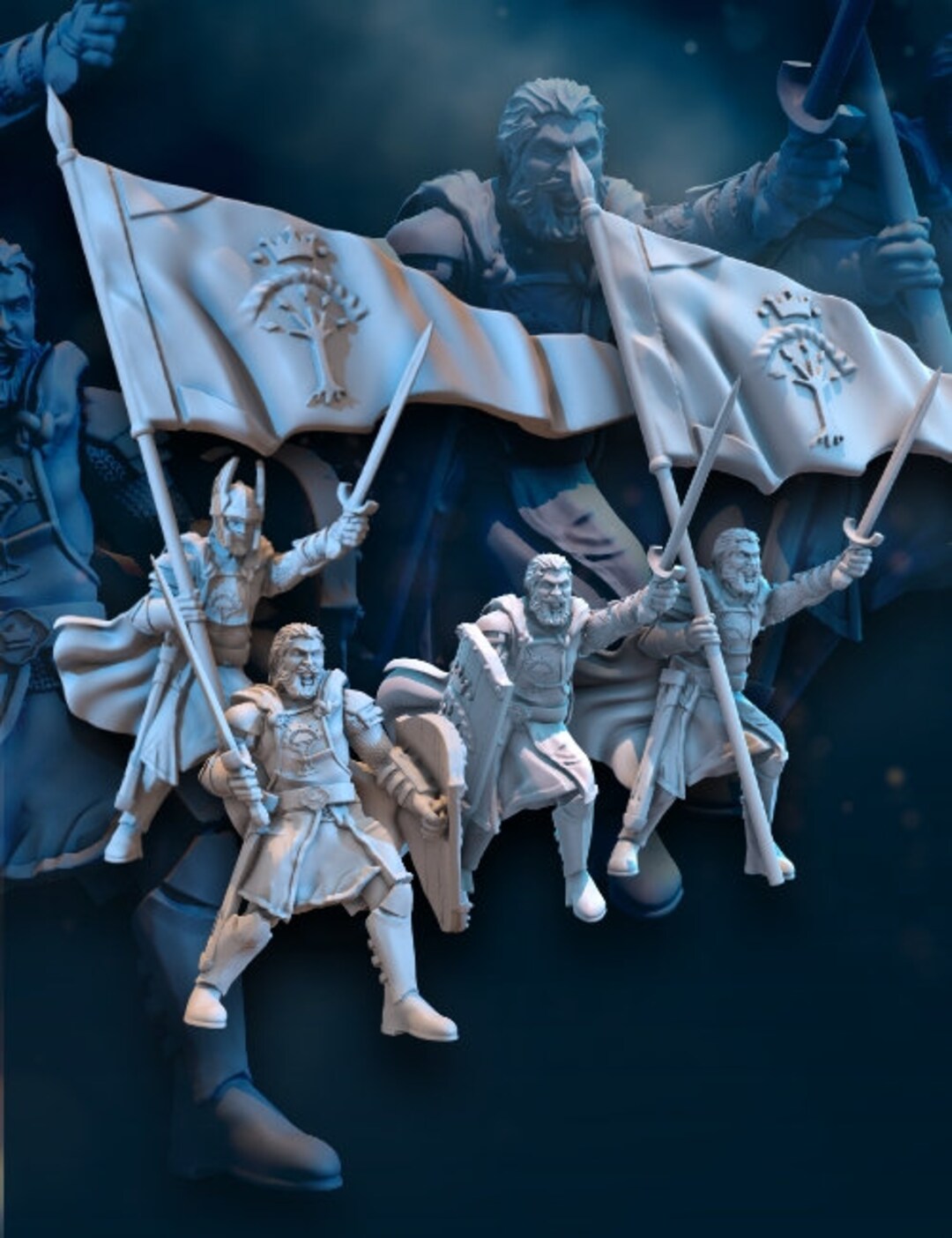 High Human Commander 28mm Miniatures Dnd Mini Wargaming Miniatures ...