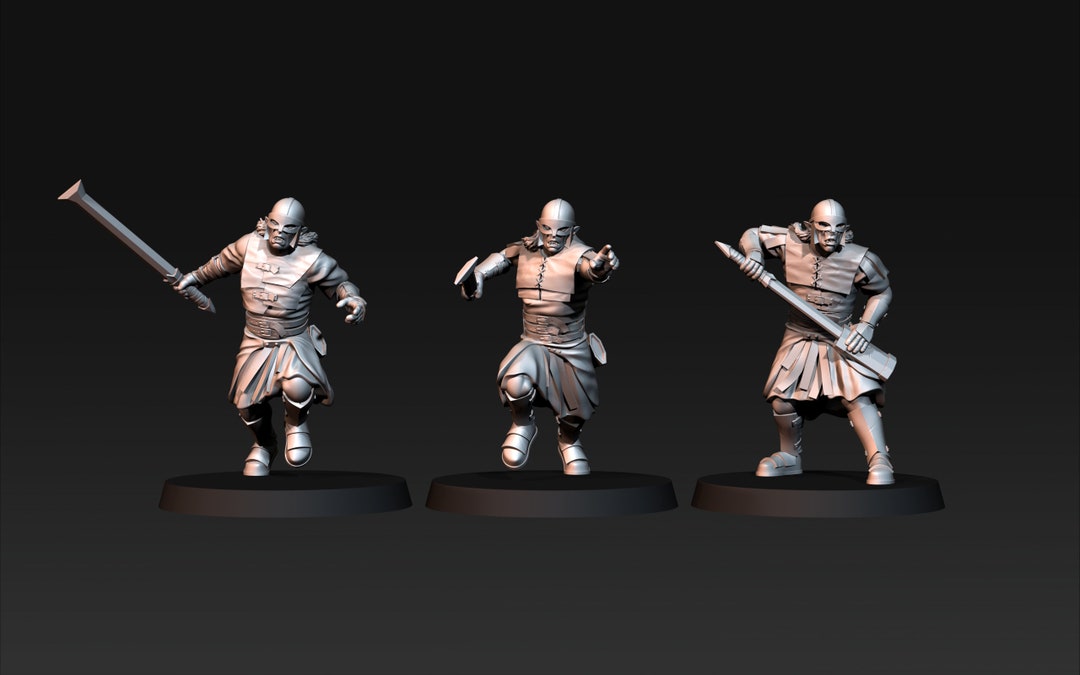 Blood Orc With Swords 28mm Miniatures Dnd Gift Fantasy Miniatures ...