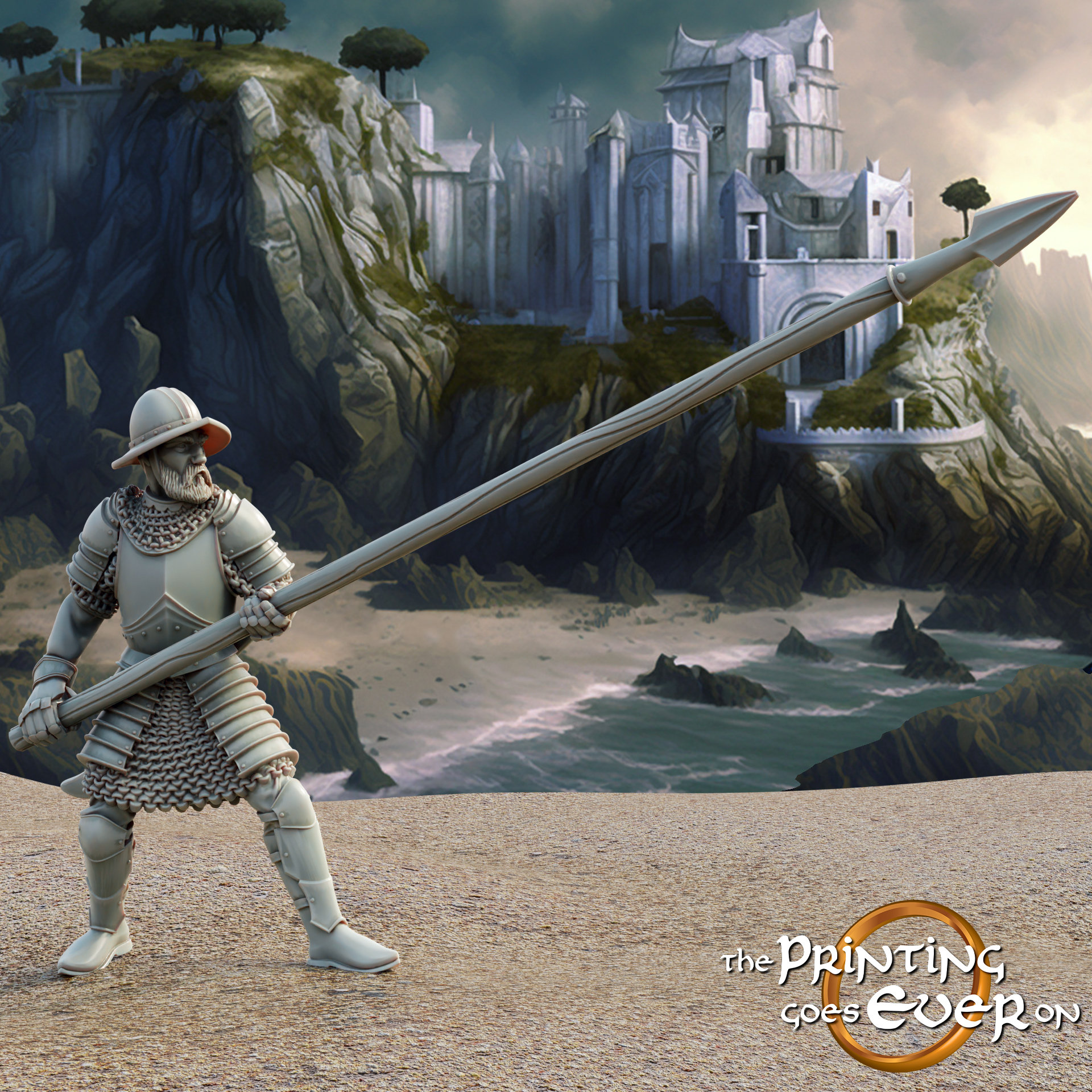 White City Swan Man at Arms Pikeman Dnd Fantasy Tabletop Wargames 28mm ...