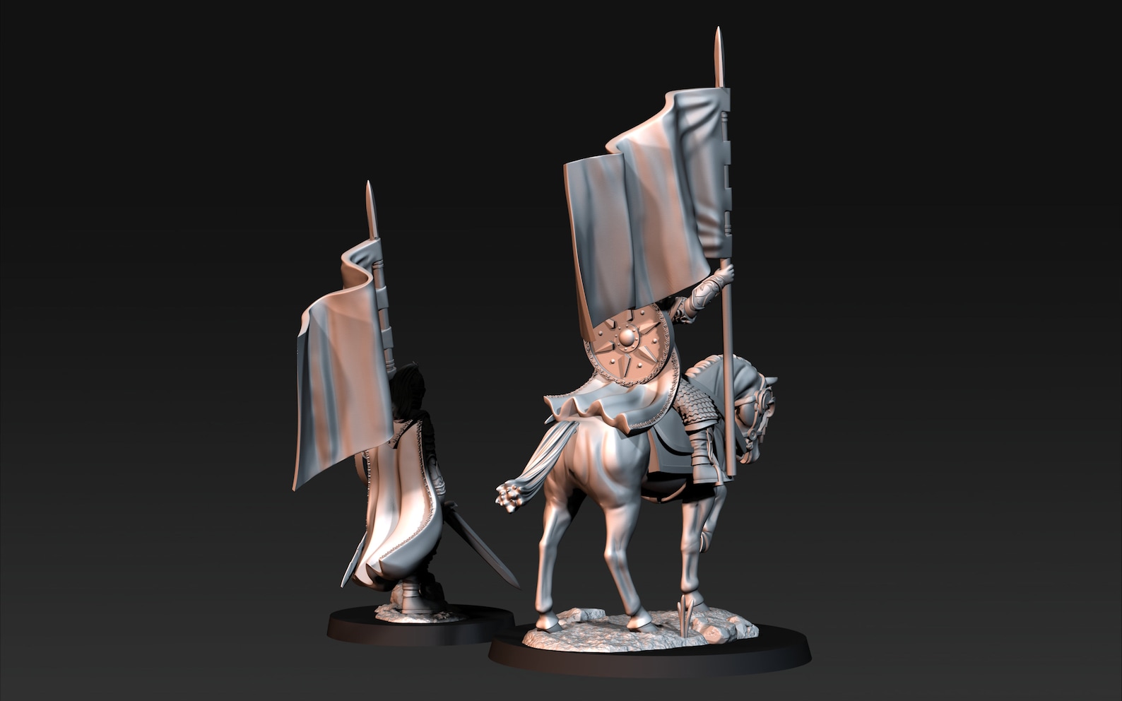West Human Royal Guard Banner: 28mm DND Miniature, Wargaming - Etsy