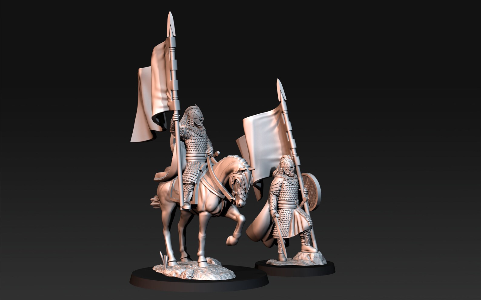 West Human Royal Guard Banner: 28mm DND Miniature, Wargaming - Etsy