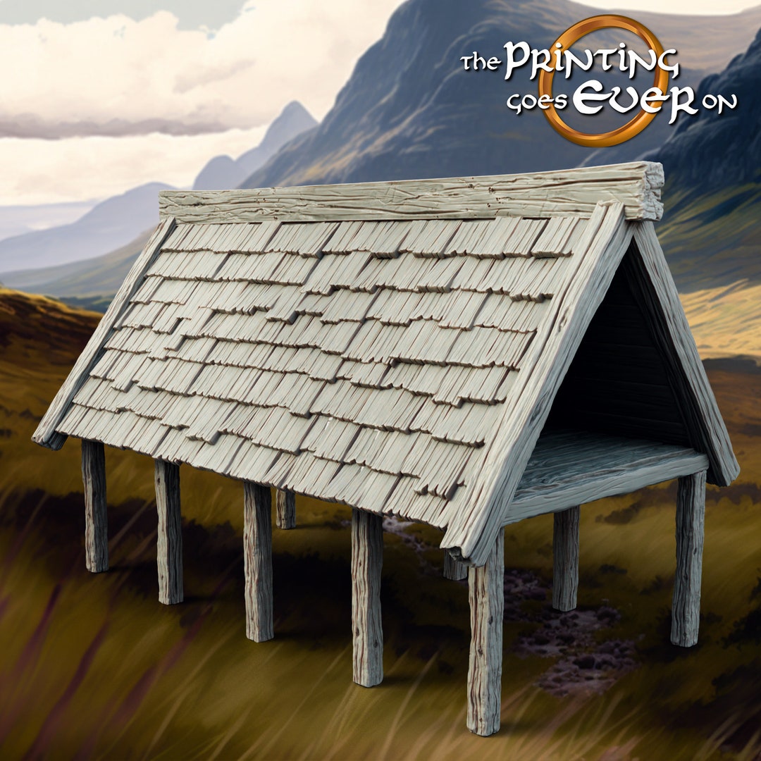Farmstead Terrain Shed 28mm Scatter Terrain Tabletop Fantasy Wargaming ...