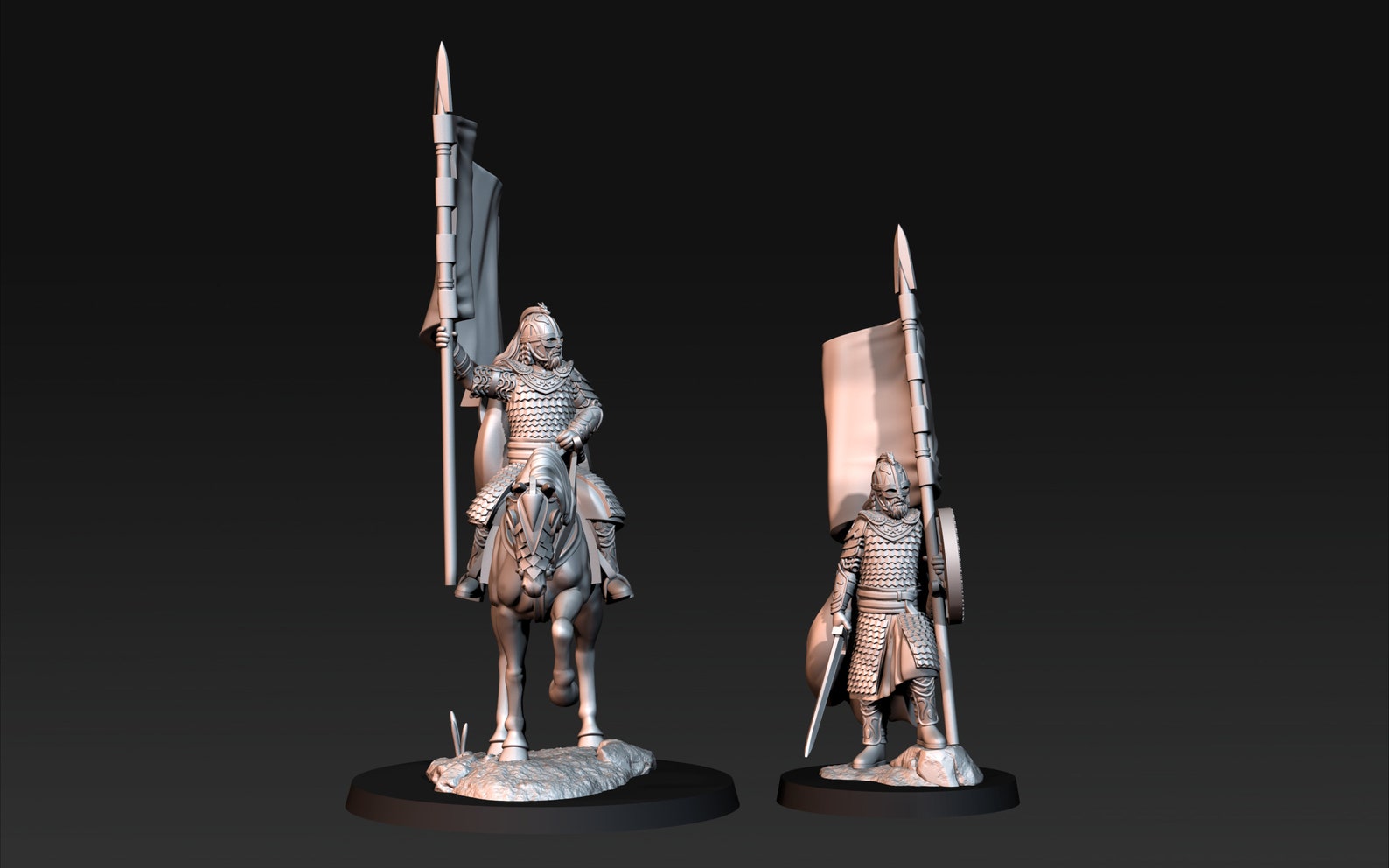 West Human Royal Guard Banner: 28mm DND Miniature, Wargaming - Etsy