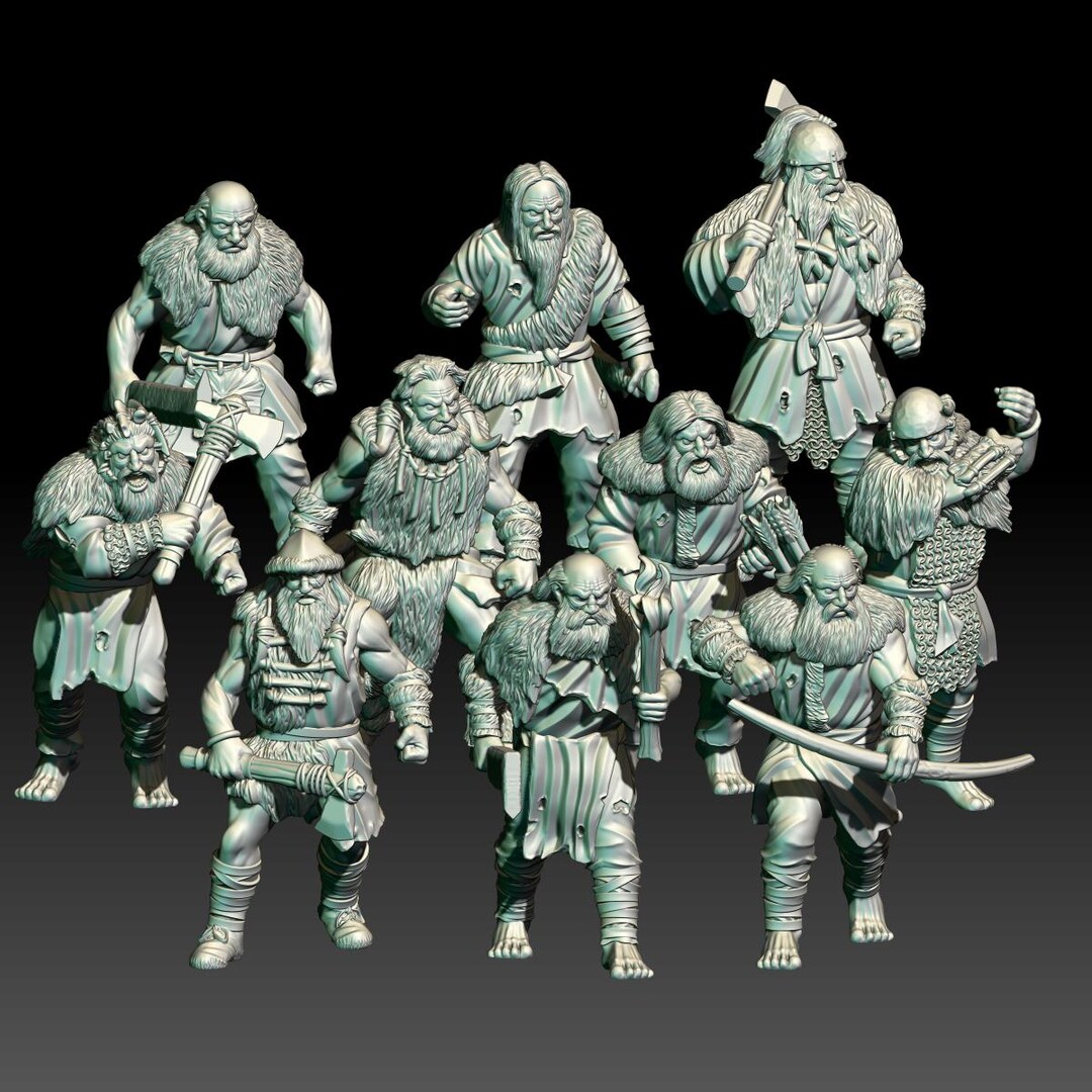 Hillmen Raiders 28mm Miniatures Dnd Mini Wargaming Miniatures Dungeon ...