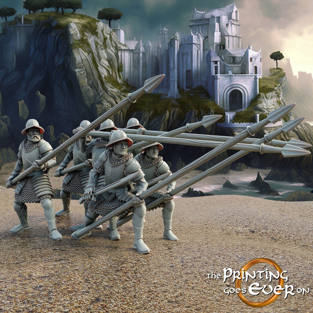 White City Swan Man at Arms Pikeman Dnd Fantasy Tabletop Wargames 28mm ...