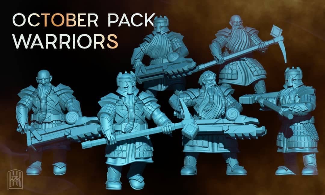 Stonehand Dwarven Warriors 28mm Dnd Miniature Dungeon and Dragons ...