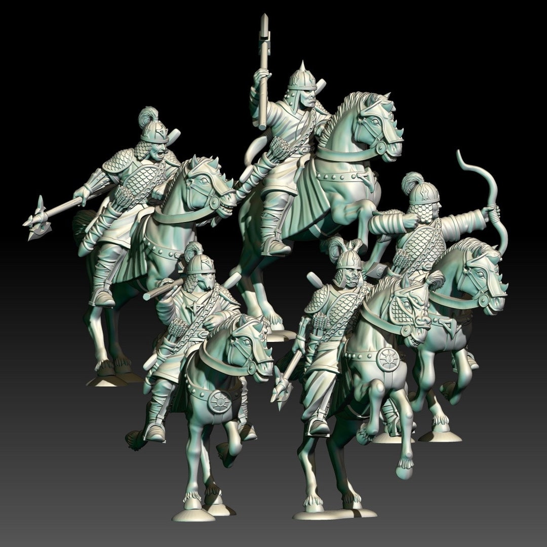 Chariot Rider Horsemen Miniatures: 28mm DND Fantasy Wargaming Minis - Etsy