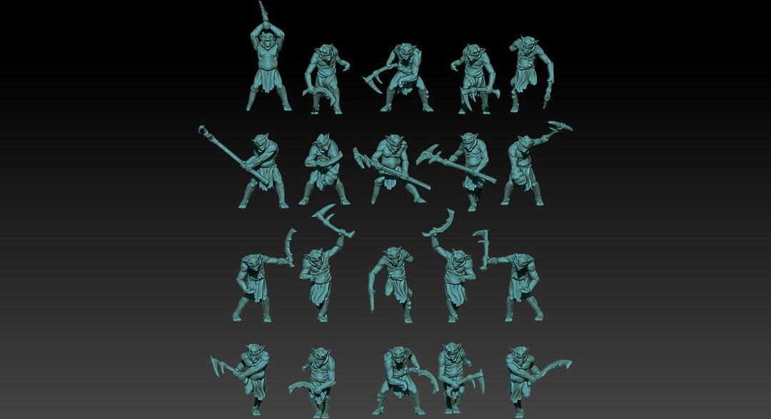 Deepmine Goblins Slave 28mm Miniatures Fantasy Dungeons and Dragons ...