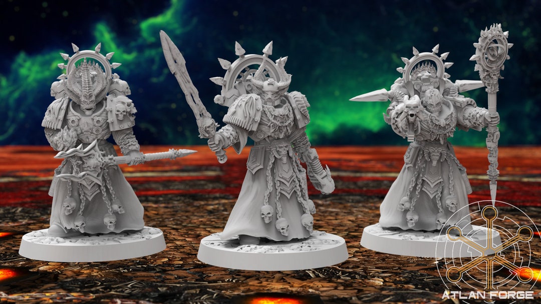 Daemon Sorcerers of Hades 32mm Sci-fi Fantasy Miniature for Tabletop ...