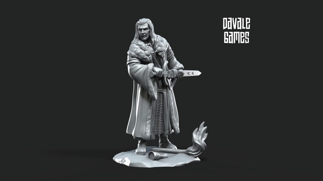 Enecthor Grey Castle Lieutenant 28mm Miniatures Dnd Minis Fantasy ...