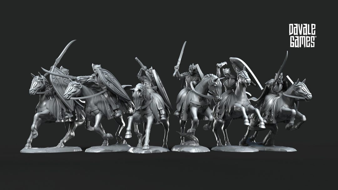 Galanthir Elves Forest Cavalry – 28mm Fantasy Elf Warriors for Tabletop ...