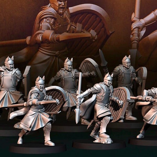 Human Spearmen Miniature - Etsy